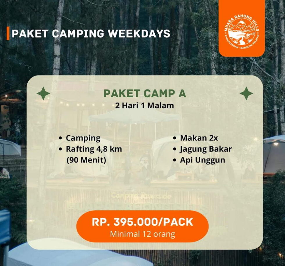 Harga - Muara Rahong Hills - Wisata Glamping Camping Outbound Rafting Flying Fox Paintball, Off ...